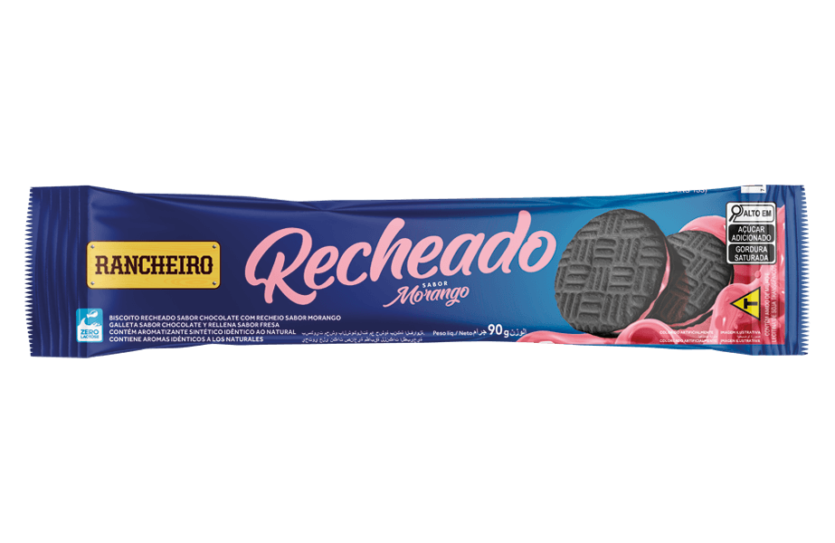 ROSQUINHA RECHEADA DE MORANGO RANCHEIRO 90G - Café Rancheiro