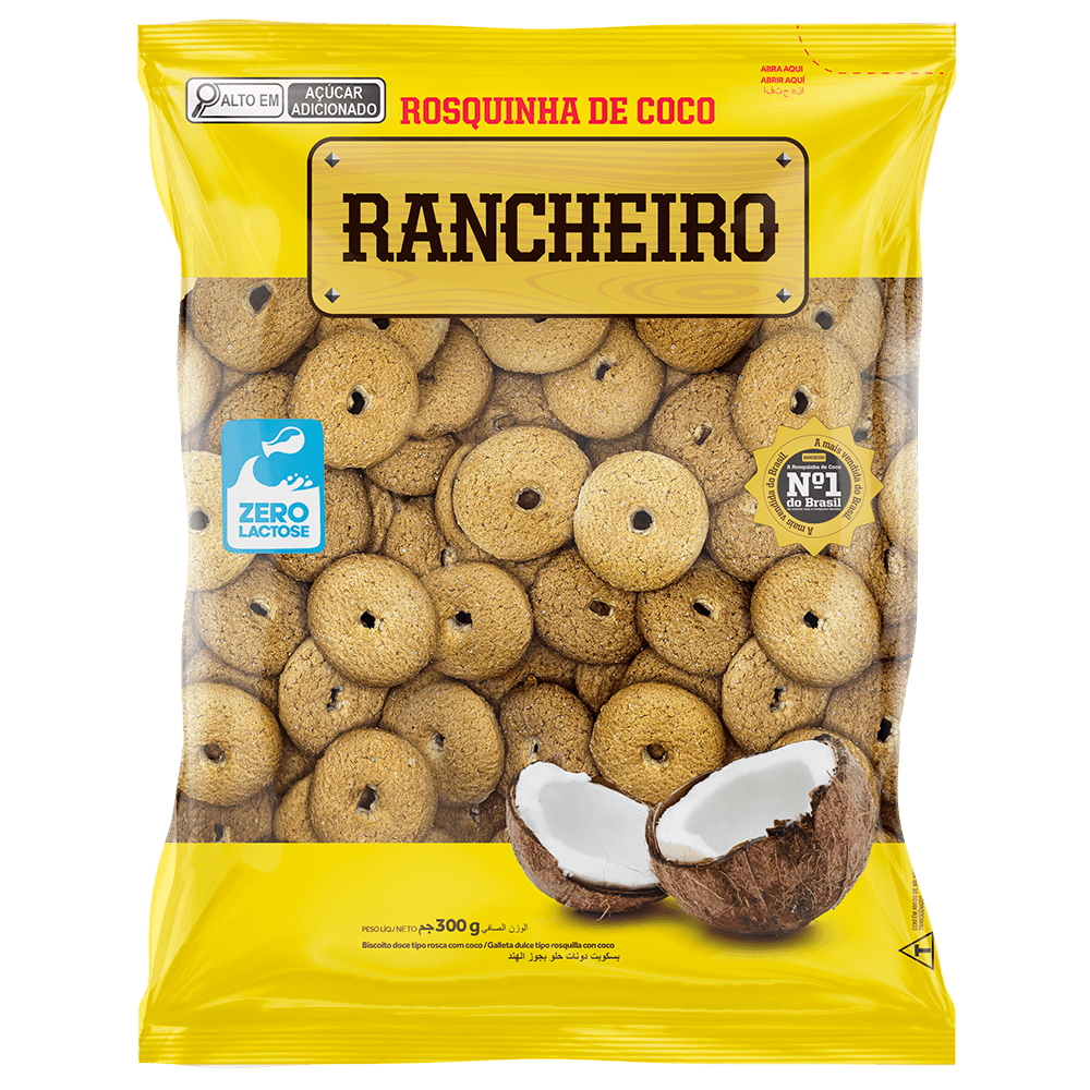ROSQUINHA DE COCO RANCHEIRO 300G - Rancheiro ROSQUINHA DE COCO RANCHEIRO 300G - Rancheiro